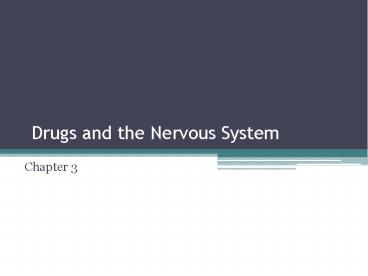 Drugs and the Nervous System presentation | free to download