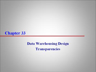 PPT – Data Warehousing Design PowerPoint presentation | free to ...
