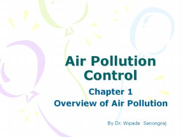 PPT – Air Pollution Control PowerPoint presentation | free to view - id ...