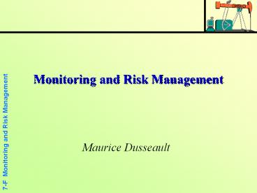 PPT – Monitoring and Risk Management PowerPoint presentation | free to ...