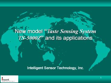 PPT – New model Taste Sensing System PowerPoint presentation | free to ...