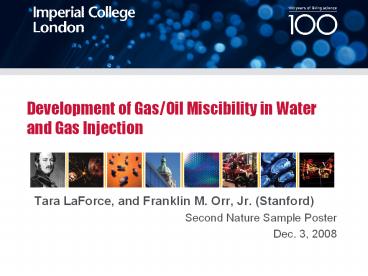 Development of Gas/Oil Miscibility in Water and Gas Injection ...