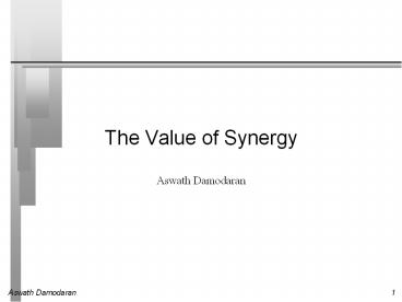 The Value of Synergy presentation | free to download