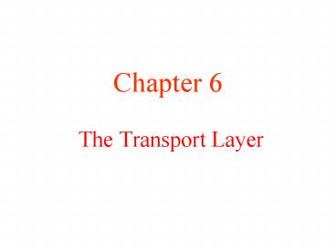 PPT – The Transport Layer PowerPoint presentation | free to download ...