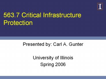 563.7 Critical Infrastructure Protection presentation | free to view