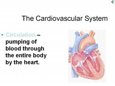 PPT – The Cardiovascular System PowerPoint presentation | free to view ...