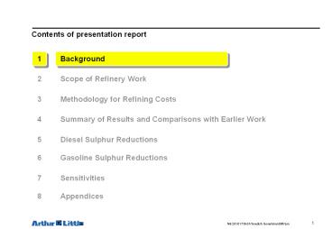 PPT – Contents of presentation report PowerPoint presentation | free to ...