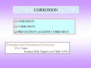 CORROSION presentation | free to view