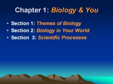 Chapter 1: Biology presentation | free to download