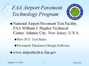 PPT – FAA Airport Pavement Technology Program PowerPoint presentation ...