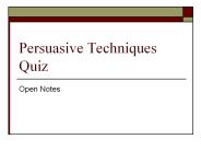 PPT – PERSUASIVE TECHNIQUES PowerPoint presentation | free to view - id ...