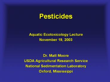 Pesticides presentation | free to download