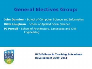 General Electives Group presentation | free to download