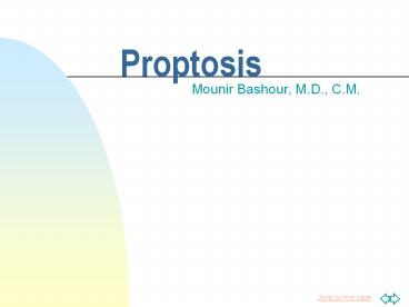 Proptosis presentation | free to download