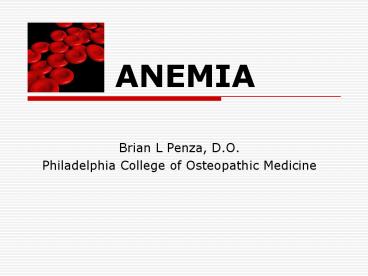 ANEMIA presentation | free to view