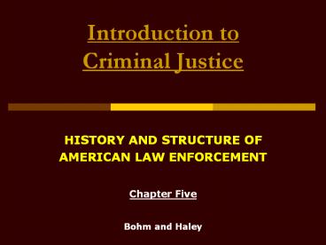 Introduction to Criminal Justice presentation | free to download