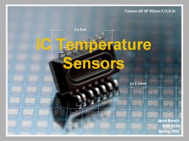 IC Temperature Sensors presentation | free to view