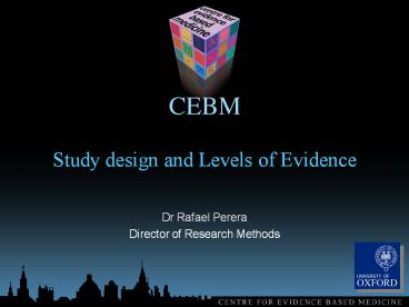 Study design and Levels of Evidence presentation | free to download