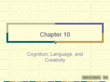 PPT – Cognition, Language, and Creativity PowerPoint presentation ...