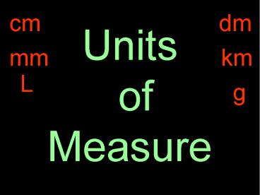 PPT – Units of Measure PowerPoint presentation | free to view - id ...