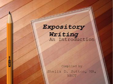 Expository Writing presentation | free to download