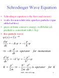 863 Schrodinger Equation PPTs View free & download | PowerShow.com