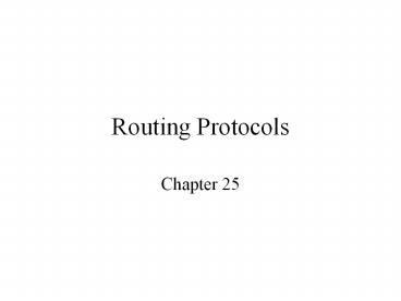 Routing Protocols presentation | free to download