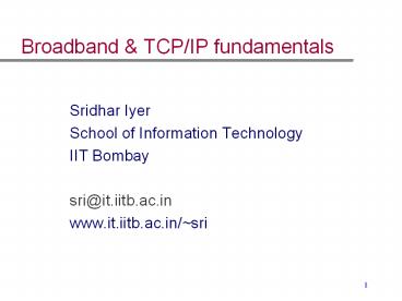 Broadband presentation | free to download