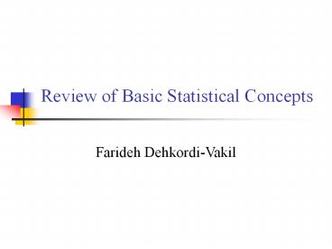 Review of Basic Statistical Concepts presentation | free to download