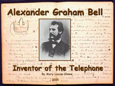 Alexander Graham Bell presentation | free to download
