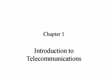 Introduction to Telecommunications presentation | free to download