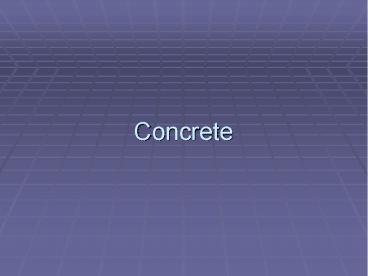 Concrete presentation | free to download