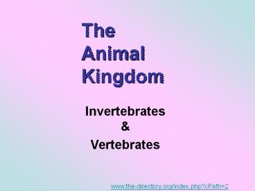 The Animal Kingdom presentation | free to view