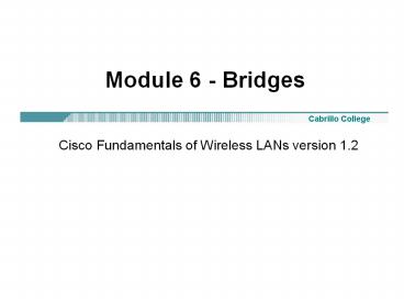 PPT – Module 6 - Bridges PowerPoint presentation | free to download ...