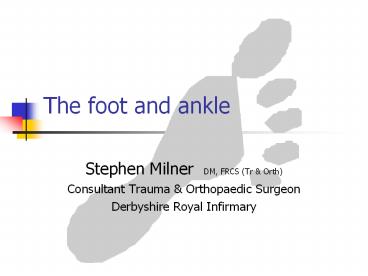 The foot and ankle presentation | free to download