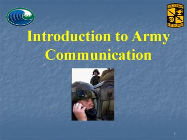 Introduction to Army Communication presentation | free to view