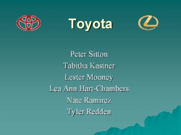 PPT – Toyota PowerPoint presentation | free to view - id: 3be814-MTQ3M
