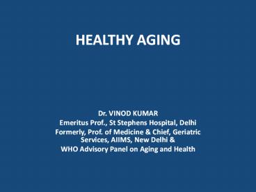 HEALTHY AGING presentation | free to download