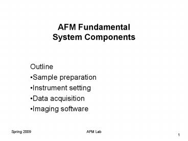 PPT – AFM Fundamental System Components PowerPoint presentation | free ...