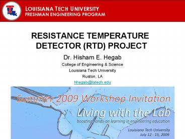 PPT – Resistance Temperature detector (RTD) project PowerPoint ...