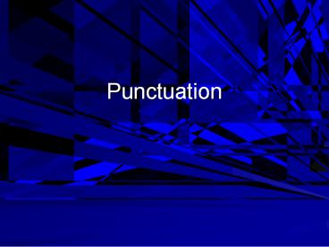 Punctuation presentation | free to download