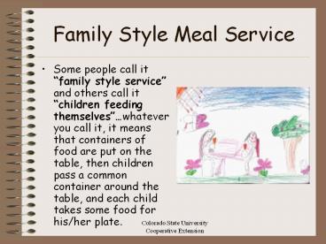 Family Style Meal Service Some people call it family style presentation ...