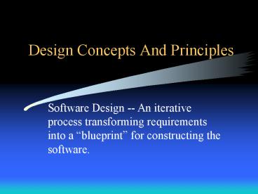 Design Concepts And Principles Software Design -- An presentation ...