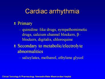 PPT – Cardiac arrhythmia PowerPoint presentation | free to view - id ...