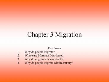 Chapter 3 Migration presentation | free to view