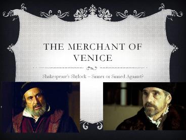 The merchant of Venice presentation | free to download