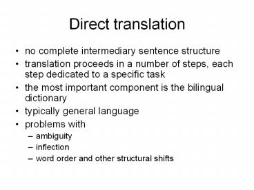 PPT – Direct translation PowerPoint presentation | free to download ...