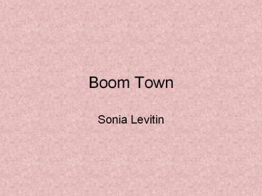 Boom Town presentation | free to download