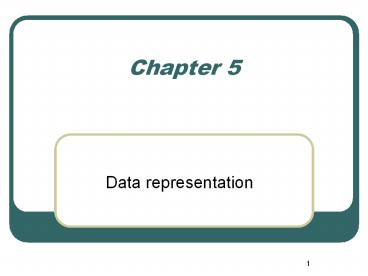 PPT – Data representation PowerPoint presentation | free to download ...
