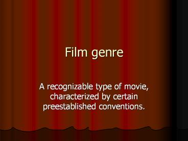 Film genre presentation | free to download